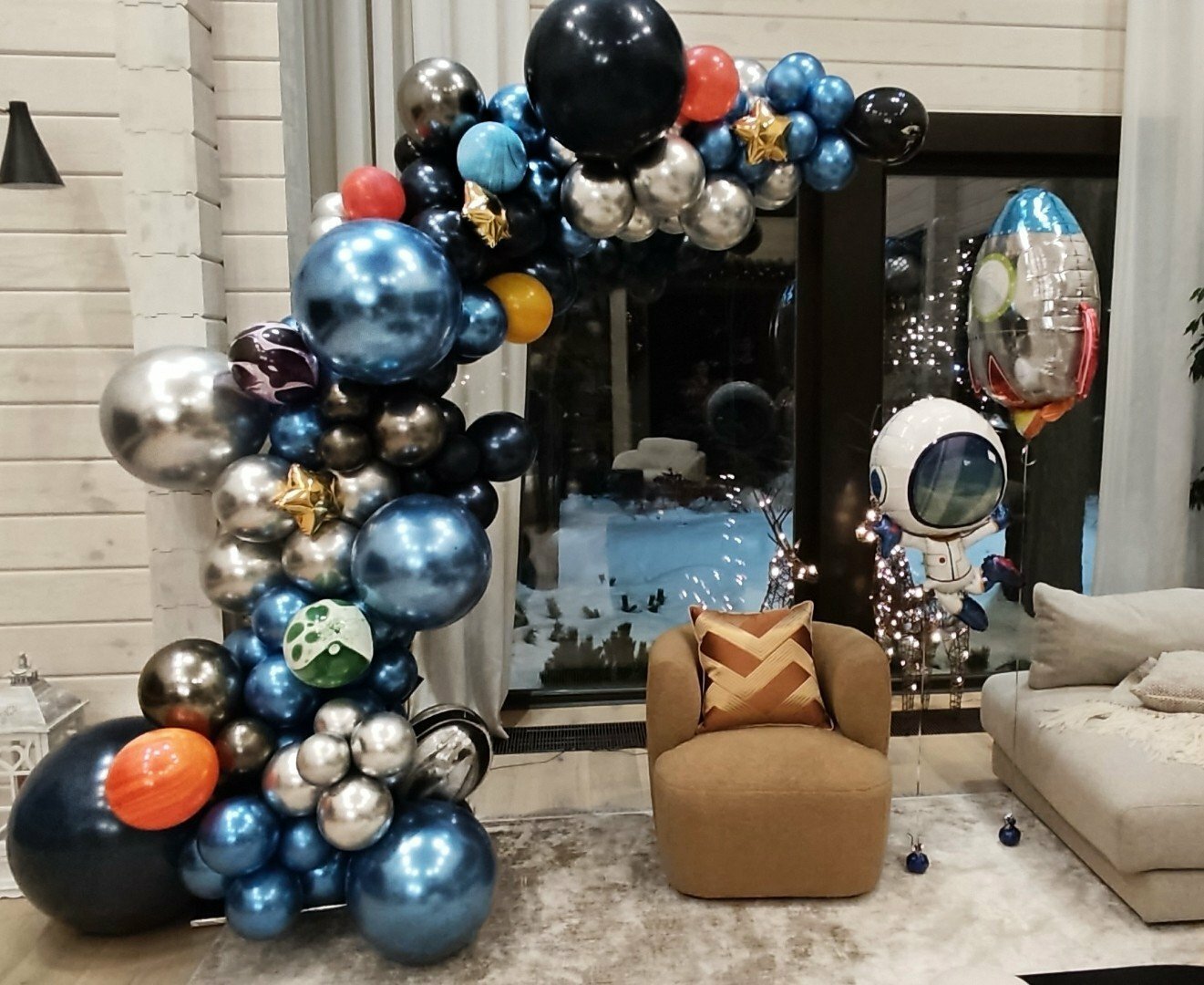 Гирлянда из шаров "Космическая"