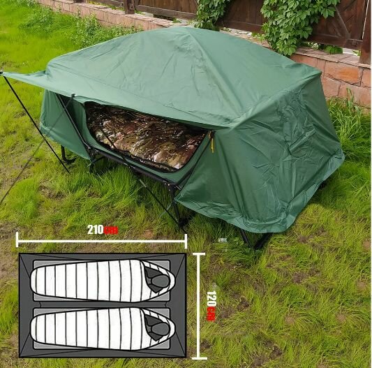 2 местная Палатка-раскладушка для похода и рыбалки Terbo-Mir & Camping 940-2