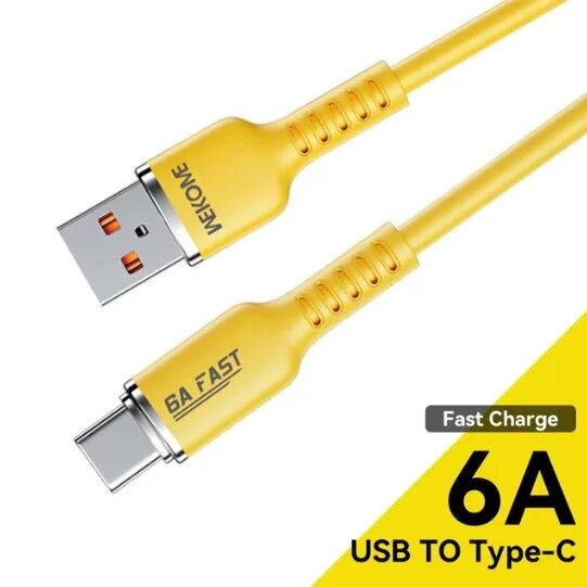 WEKOME 6A Fast USB to Type-C кабель для быстрой зарядки