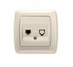 Розетка СУ телефонная RJ11 крем в сборе VIKO CARMEN 90562013