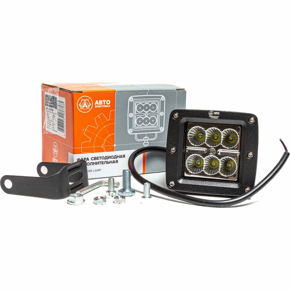 Фара рабочего света Автоэлектрика LED квадратная, рассеянный (ближний) свет 09.2057