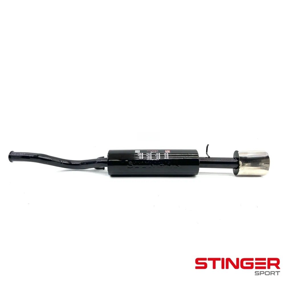 Прямоточный глушитель "ST-Sport" ВАЗ 2112 с овальной насадкой