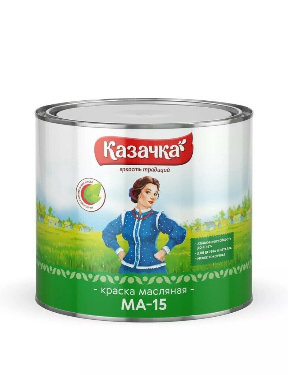 Краска Казачка МА-15, железный сурик, 1,9 кг
