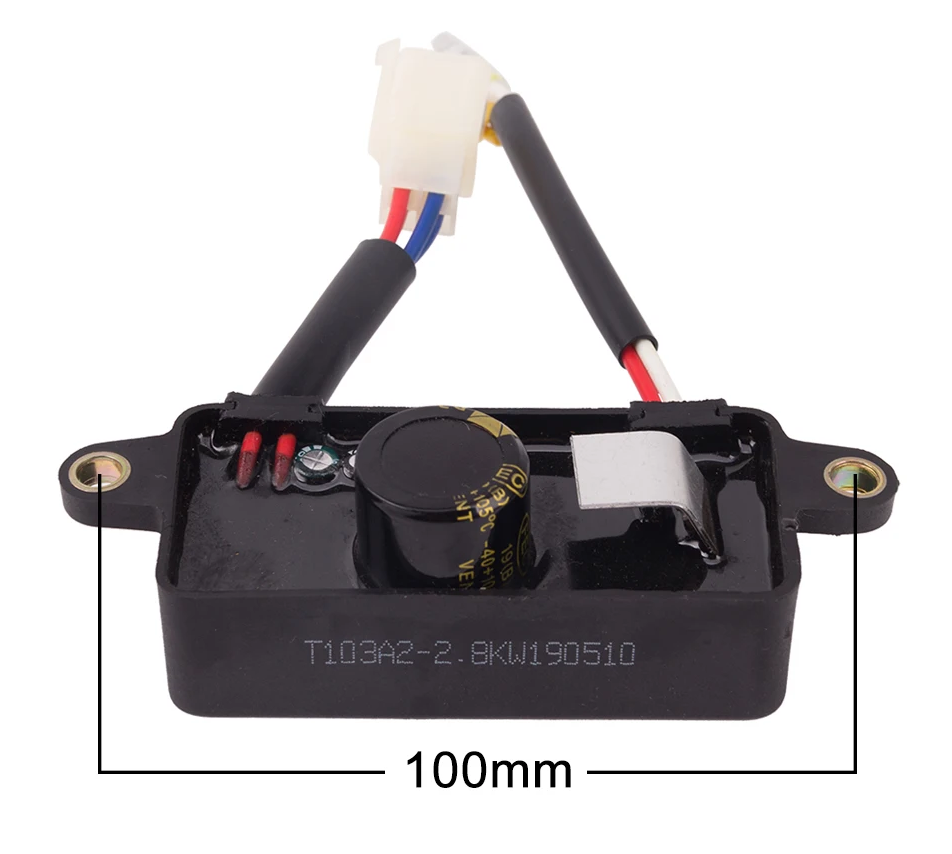 Блок AVR для генератора 2,8 kW, 230V, 6 проводов, прямоугольный, пластик