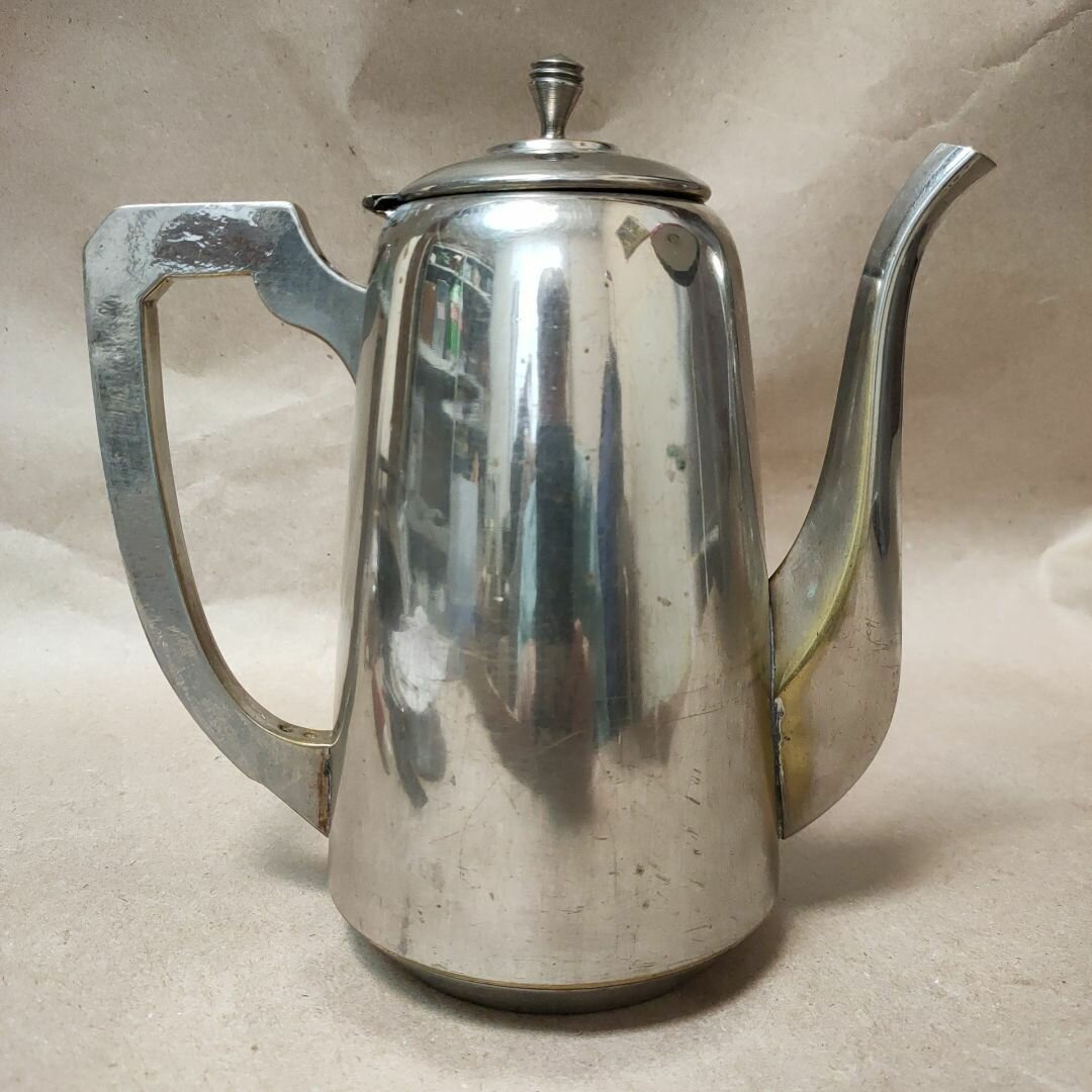 Кофейник антикварный металлический Артель Металлоштамп