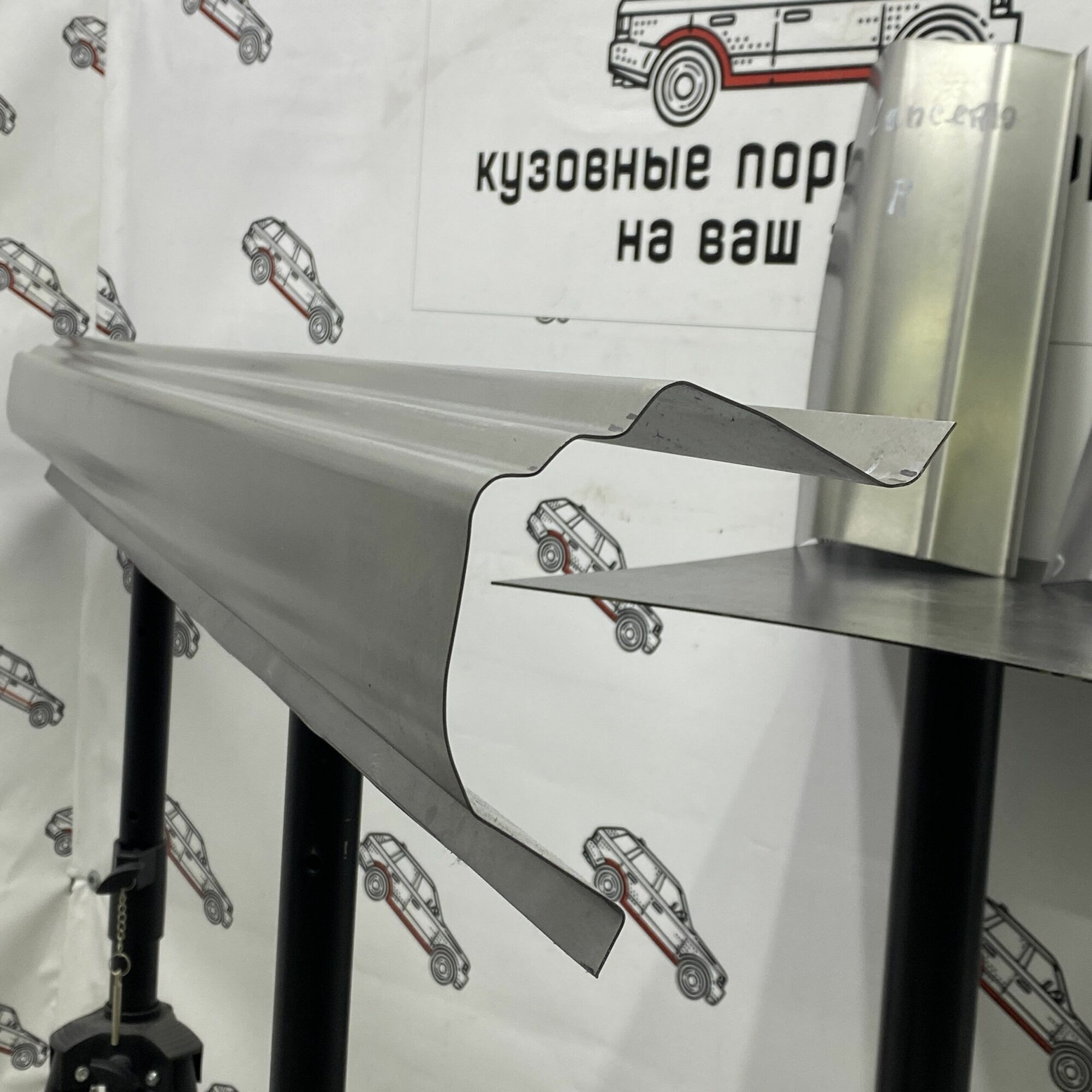 Кузовные пороги комплект Mitsubishi Lancer, 10 поколение, седан, 2004-2013г, оцинкованное сталь 1мм, полный профиль