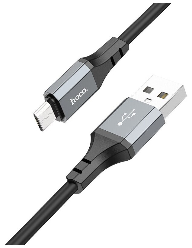 USB Кабель Micro, HOCO, X86, силиконовый, 1м, черный