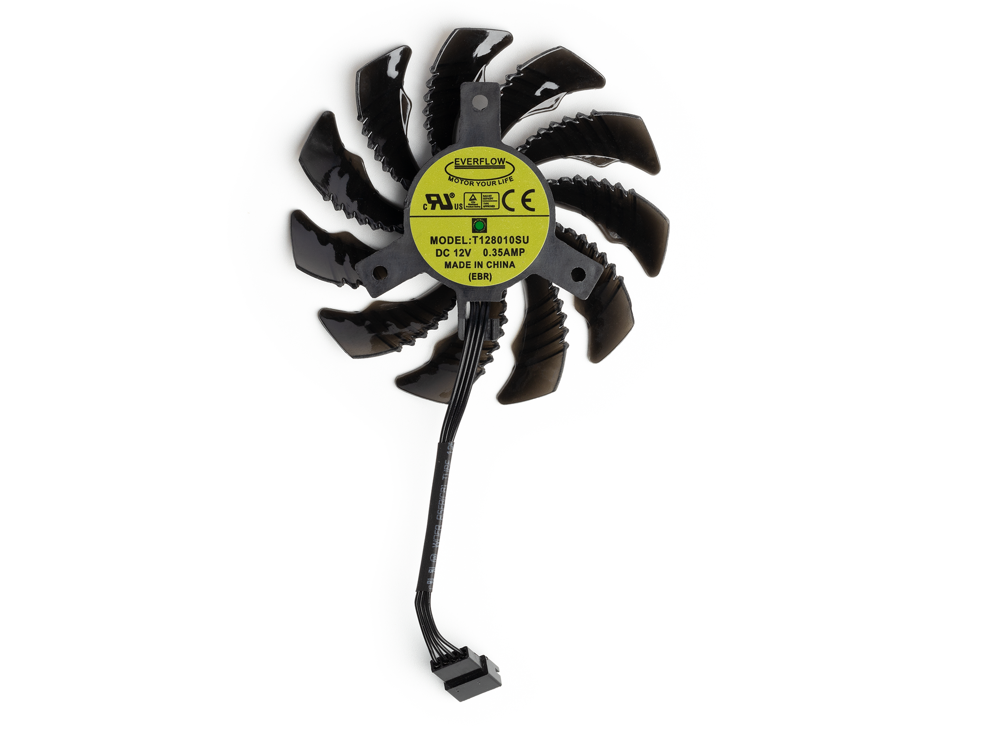 Вентилятор для видеокарты Gigabyte Windforce / 4Pin мама / ⌀ 75мм / S 40мм / T128010SU