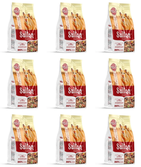SULTAN PREMIUM полнорационный корм для хомяков ,400 г, 9шт