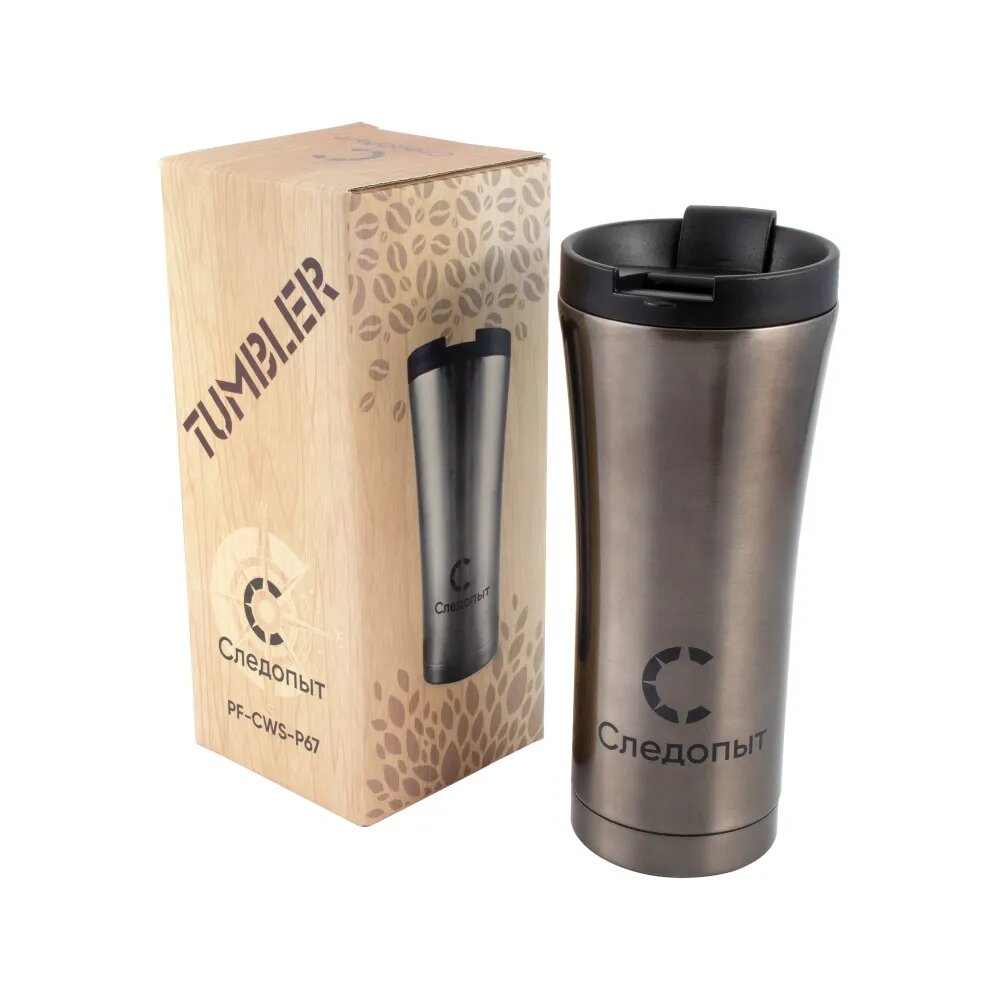 Термокружка (тамблер) "следопыт", нерж. сталь, 500 мл, 1 шт.