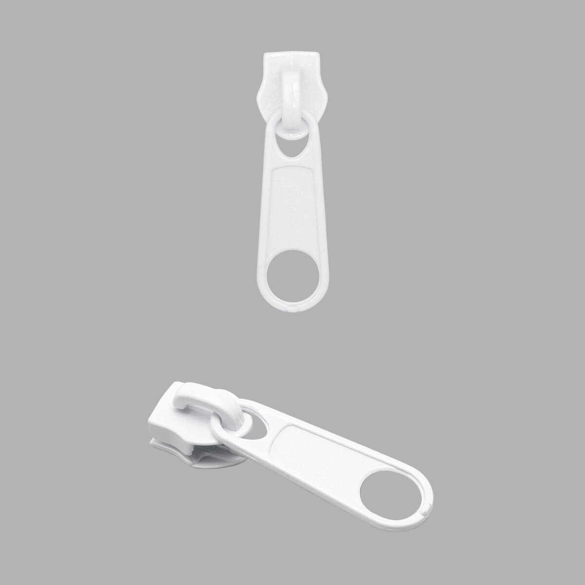 Бегунок для молнии 5 спираль, Айрис, без фиксатора (501 белый), 100 шт