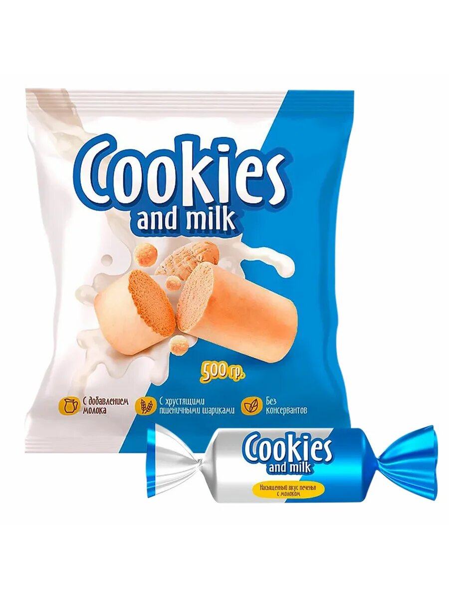 Батончики шоколадные со сливочным печеньем 500 г