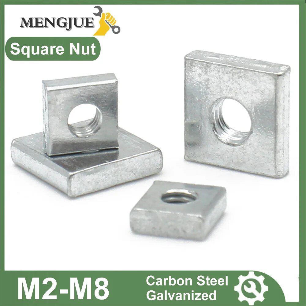 Гайки М3-М6 из углеродистой стали MENGJUE M3x6x6x2mm, 40PCS