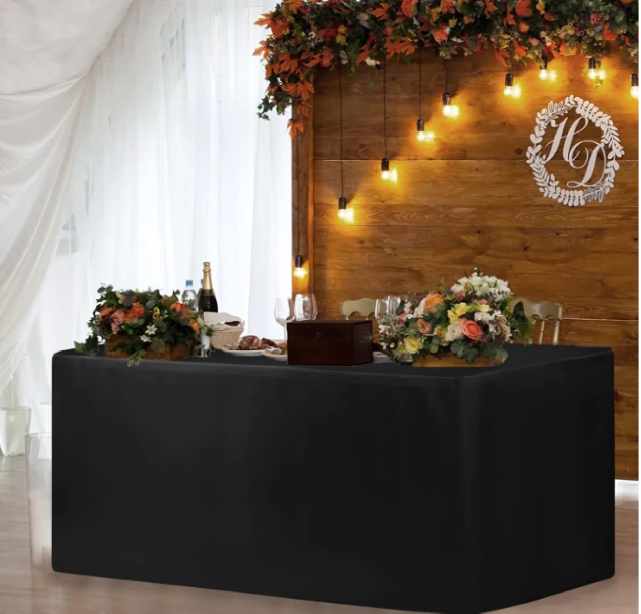 Банкетная скатерть черная , Чехол гостиничной кухонной скатерти