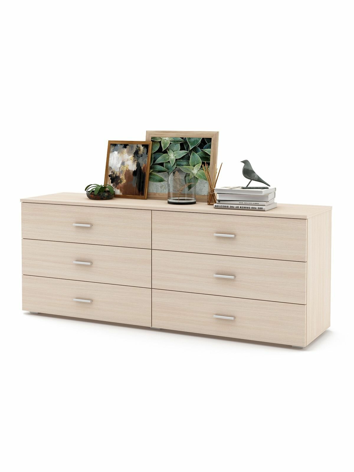Комод для одежды с ящиками "Мартин 8", 6 ящиков, ЛДСП, цвет дуб молочный, 160x63x40 см