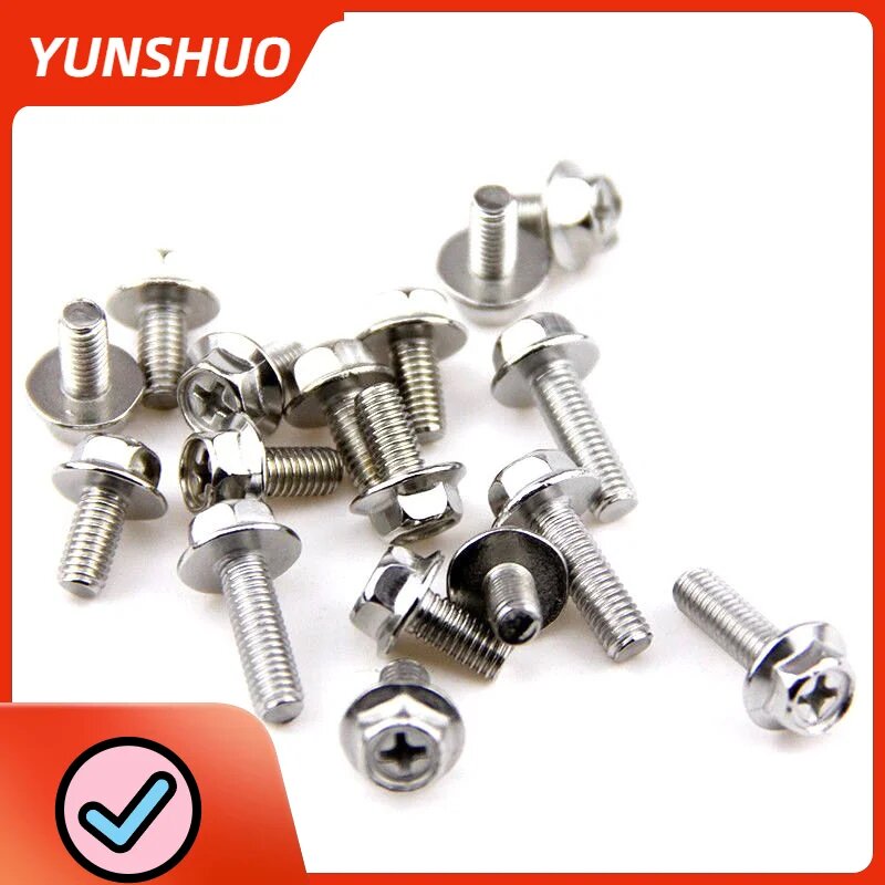 Болты нержавеющие YUNSHUO M4 M5 M6 30 шт. М6, 8 мм