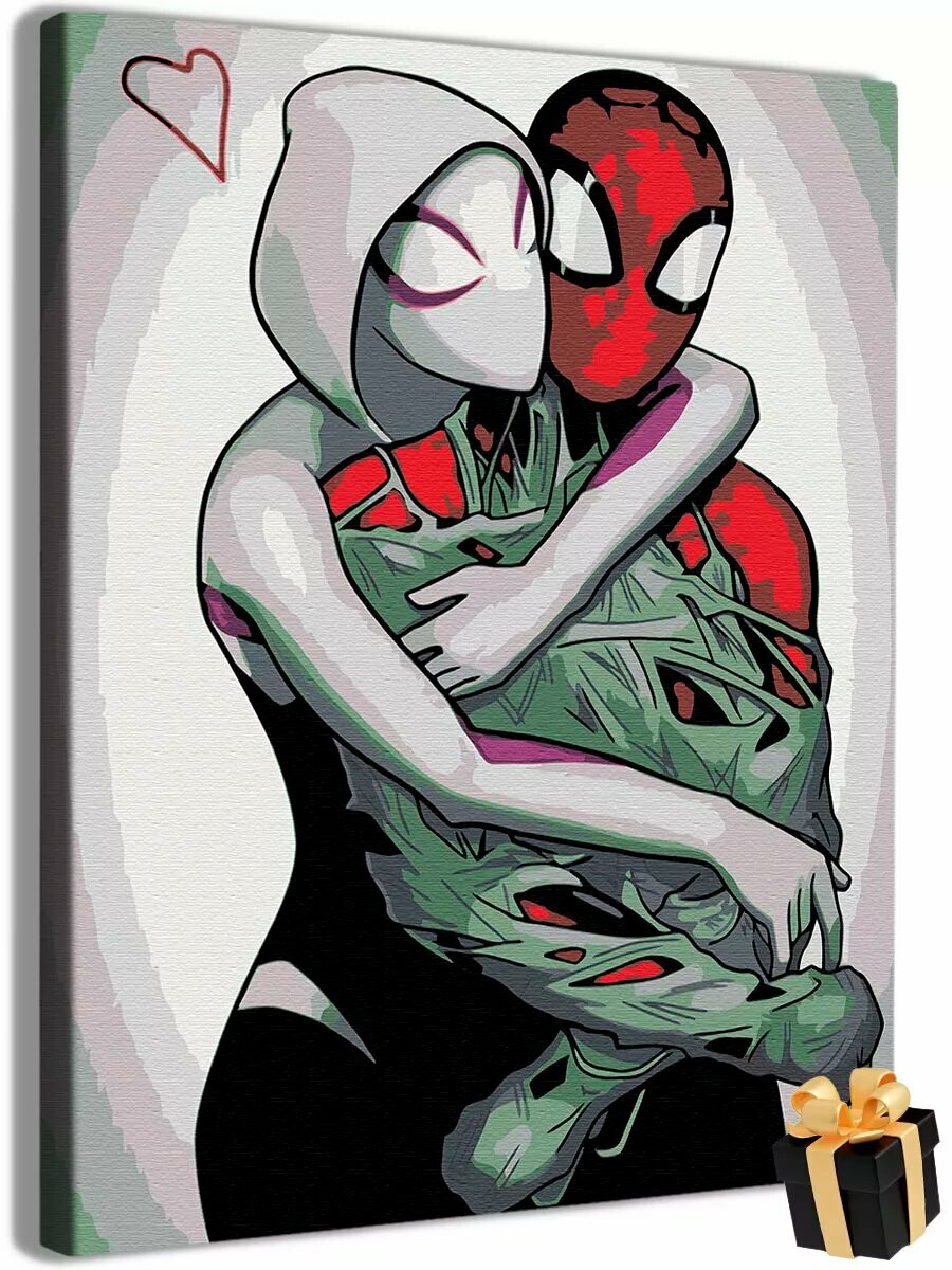 Картина по номерам девушка-паук