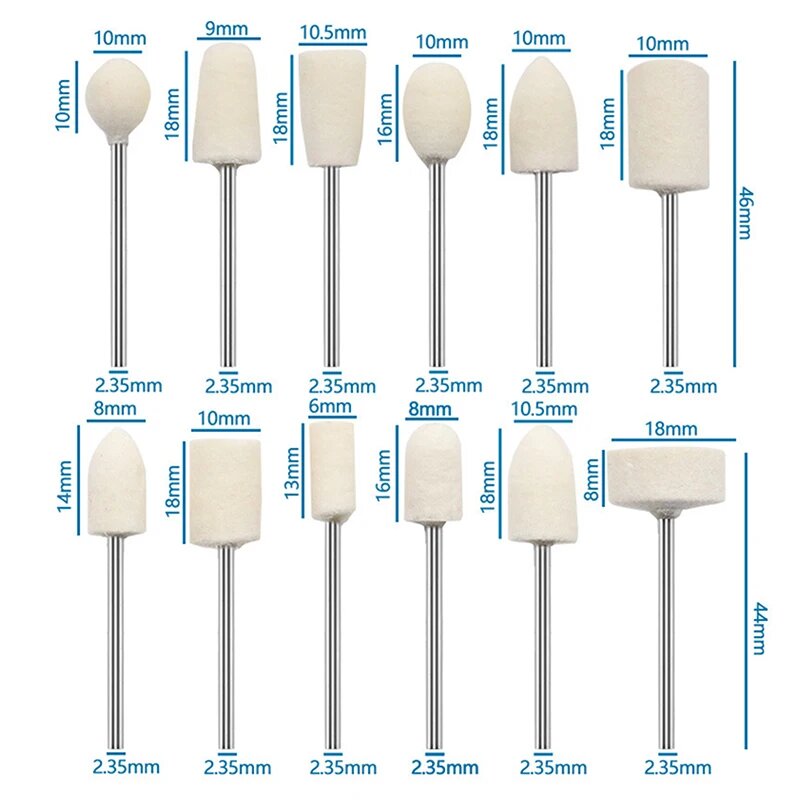 Насадки для гравера HELTC, 12 шт, 2,35 мм
