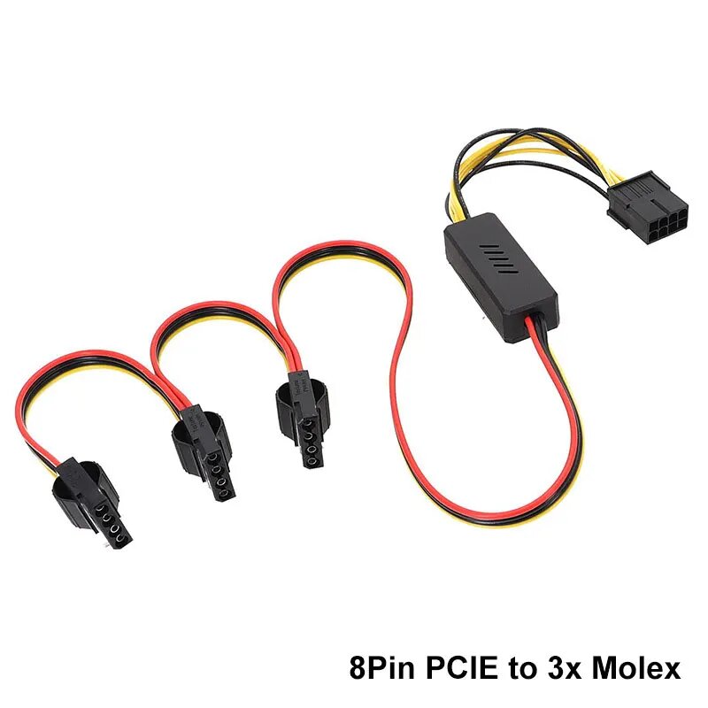 8Pin PCIe к 3x Molex кабель питания
