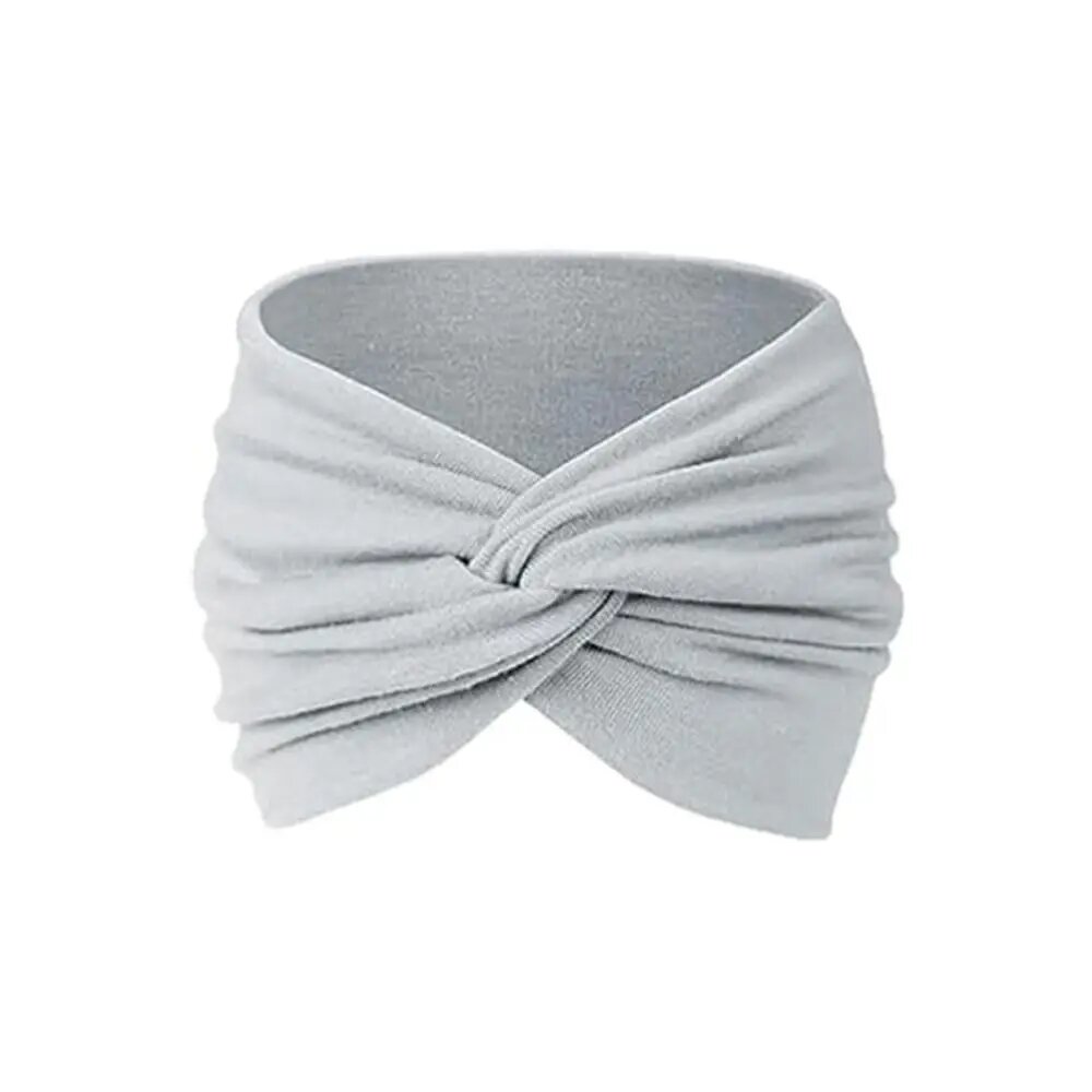 Серые повязки на голову с узлом, Cotton+Polyester