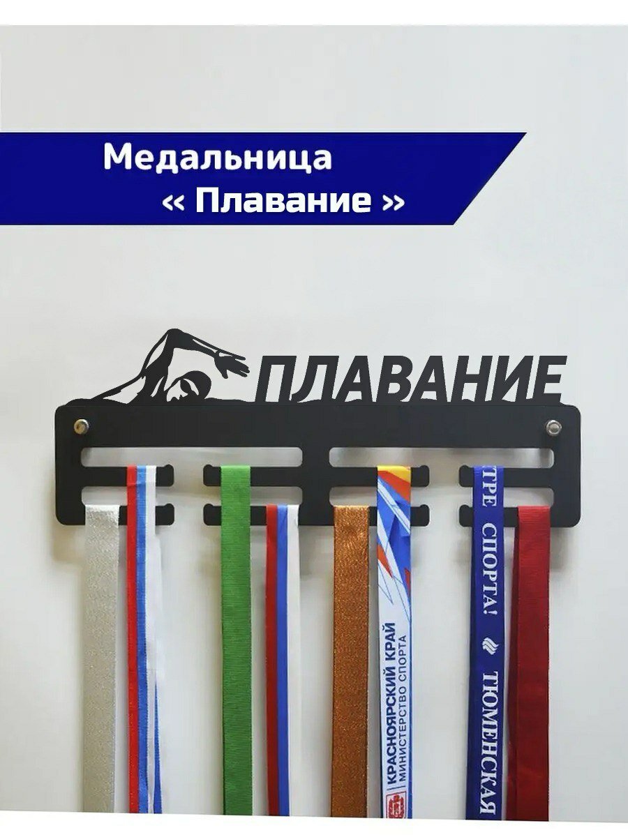 Медальница металлическая Плавание