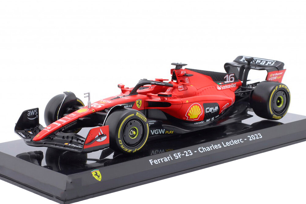 Модель коллекционная ALTAYA Ferrari F1 SF-23 team scuderia ferrari №16 season 2023 charles leclerc