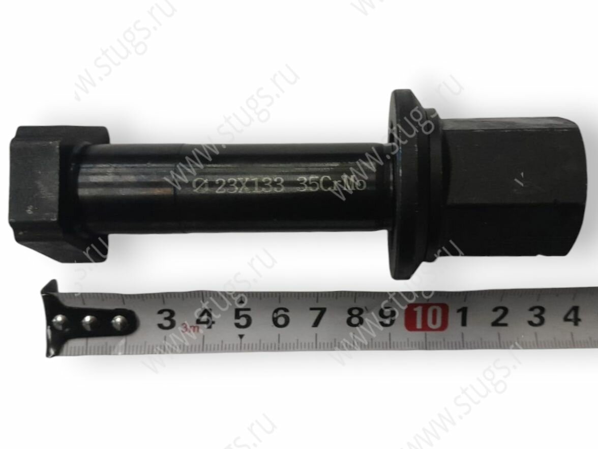 Болт заднего колеса с гайкой SHACMAN FAW HOWO D 23mm (без насечки) L-130mm LEO AZ9112340123