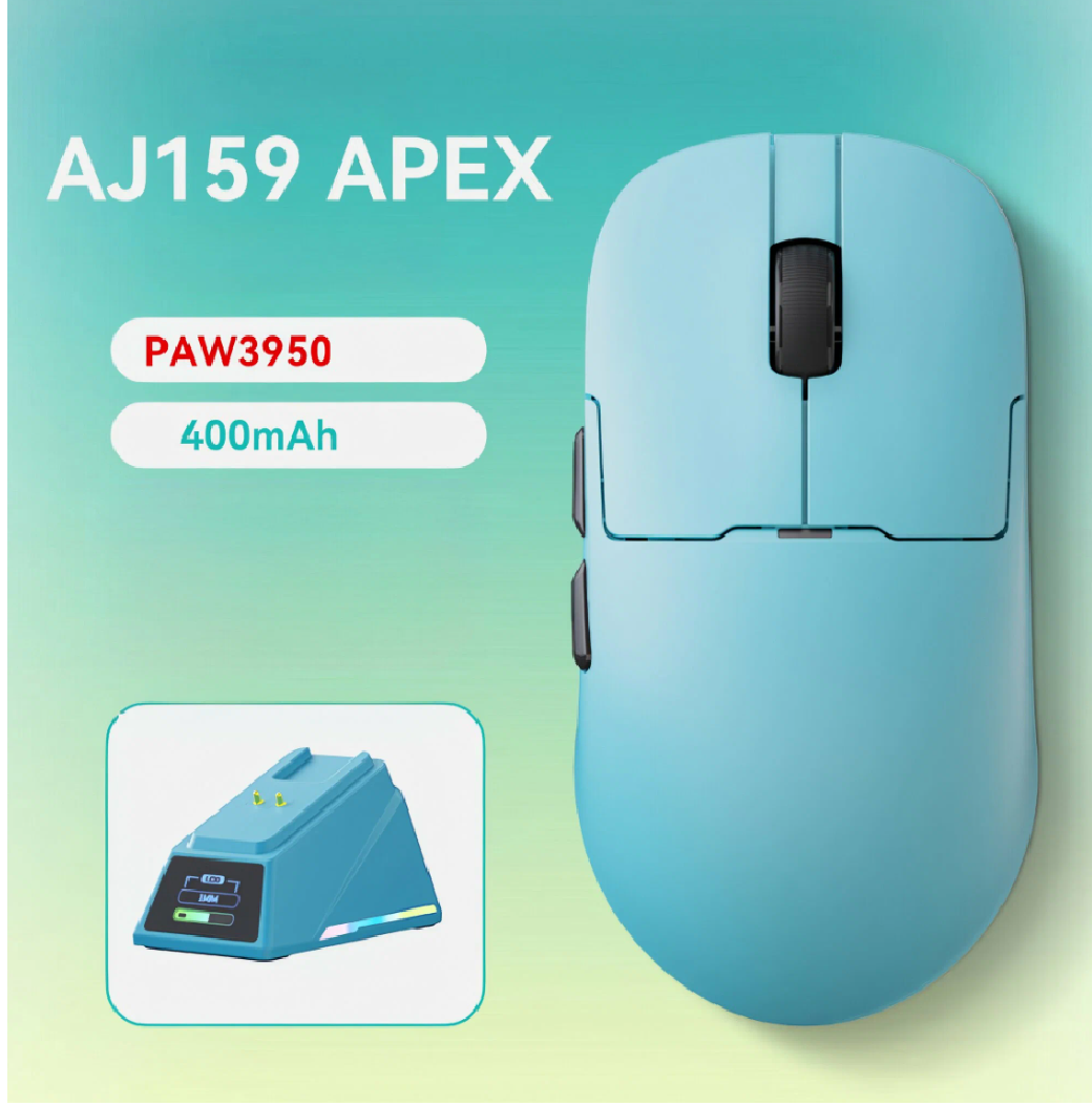 Ajazz AJ159 APEX Беспроводная мышь Paw3950 RGB, голубая\синяя