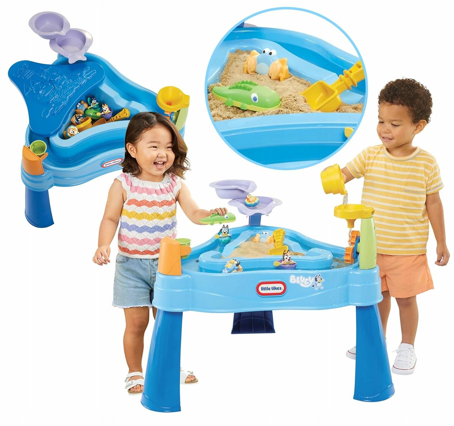 Пластиковая песочница Little Tikes - Водный Стол Песочница Bluey Beach Water Table с аксессуарами - Литл Тайкс 642227