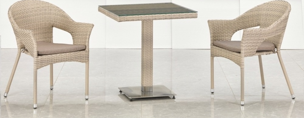 Комплект мебели Афина T605SWT/Y79C-W85 (2+1) Latte Размеры: Высота 740мм Глубина 700мм Ширина 700мм