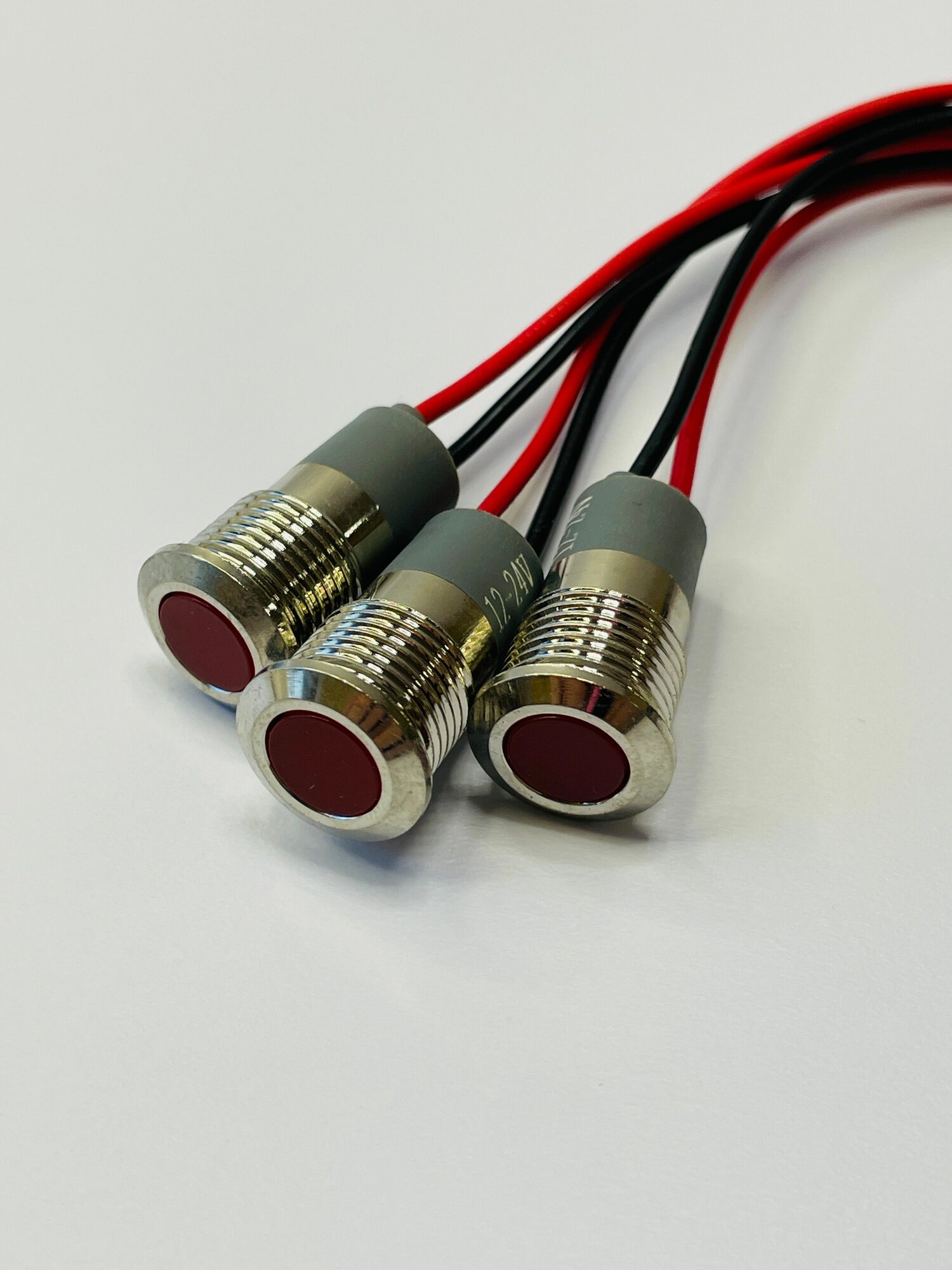 3 шт. Индикатор 12 - 24 В красный, светодиоды для авто 12 мм, световые индикаторы IP65