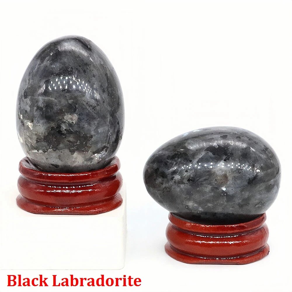 Йони яйцо из природного кристалла Black Labradorite