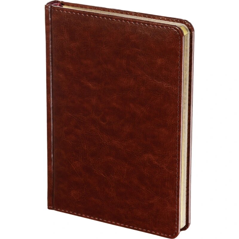 Ежедневник недатированный коричнев, А5,145х205,136л, Sidney NEBRASKA 3-128/03