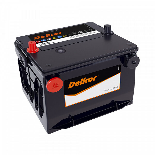 Аккумулятор автомобильный DELKOR DT75-650 DUAL 6СТ-75 230x179x186