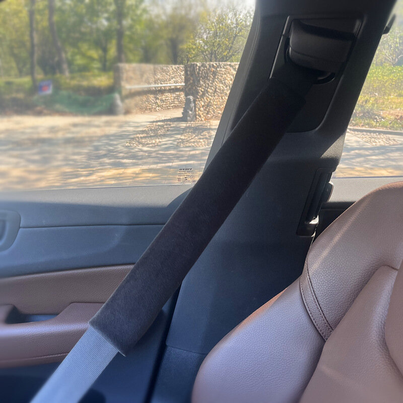 Подплечники для ремней безопасности "Аксессуары для салона", черный, длина 40 см