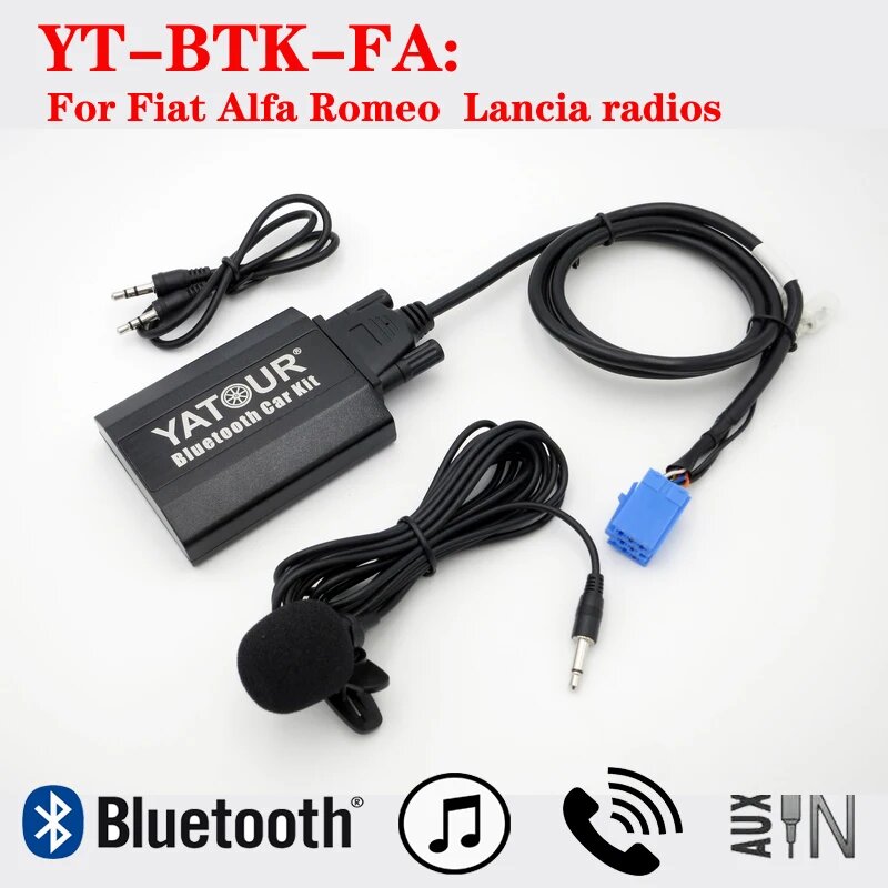 Yatour Bluetooth-адаптер BTK музыкальный декодер для Fiat Bravio Coupe Croma Alfa 147 156 GT Spider Romeo Lancia