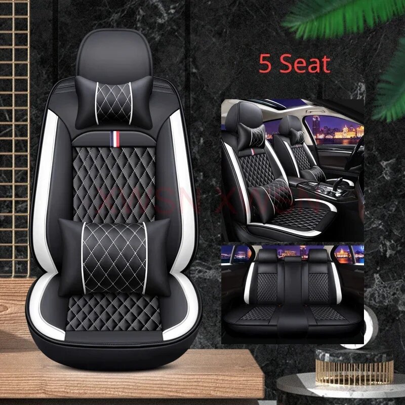 Универсальный чехол на автомобильное сиденье для OPEL Astra Insignia Zafira Antara Grandland CORSA Vectra Mokka, аксессуары для интерьера, защита сиденья Black White 5 Seat