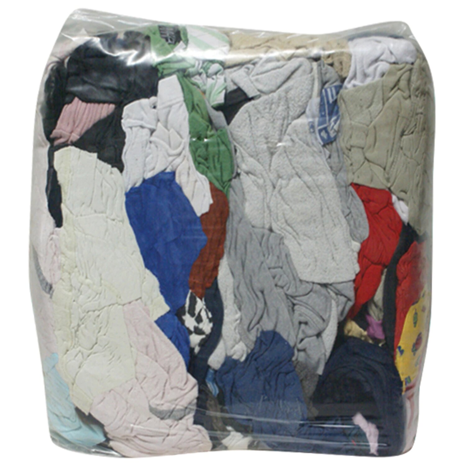 Ветошь фланелевая 10 кг, лоскуты 4060 (±10 см) плотность 100-360 г/м2, 70% хлопок, 30% синтетика