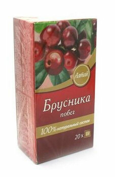 Чайный напиток Fito-Алтай измельчённые побеги брусники 100 %, 20 пакетиков