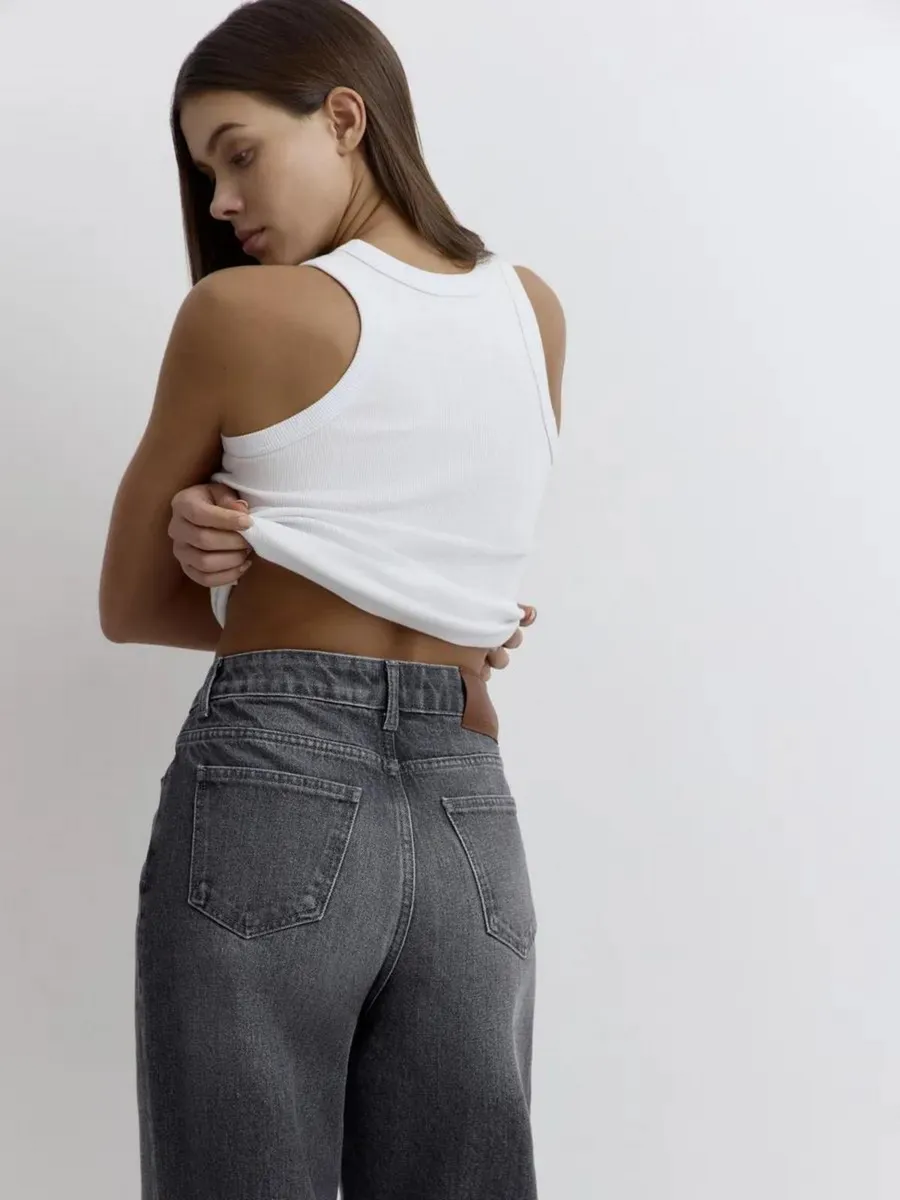 Джинсы прямые трубы 