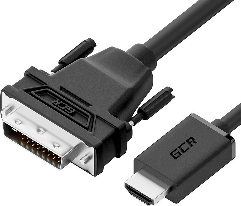 GCR-55520 / GCR Кабель 1.8m HDMI-DVI, 19M 25M Dual Link, черный, 30 AWG, двойной экран, GCR-55520