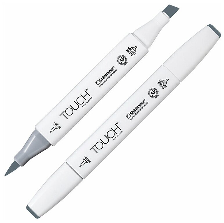 Маркер TOUCH BRUSH двухсторонний на спиртовой основе BG7 серо-синий