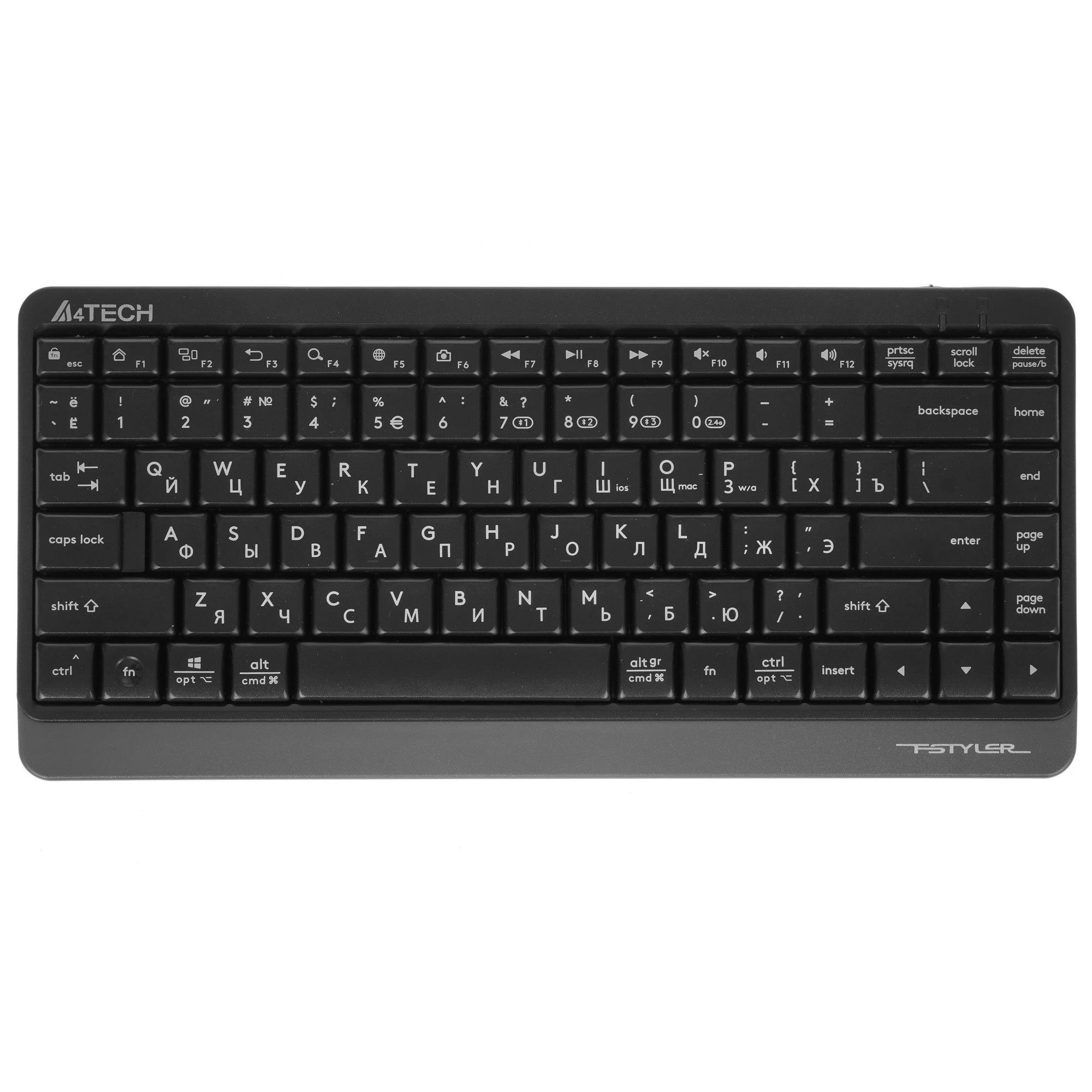 A4Tech Клавиатура A4Tech Fstyler FBK11 черный серый USB беспроводная BT Radio slim 1595334