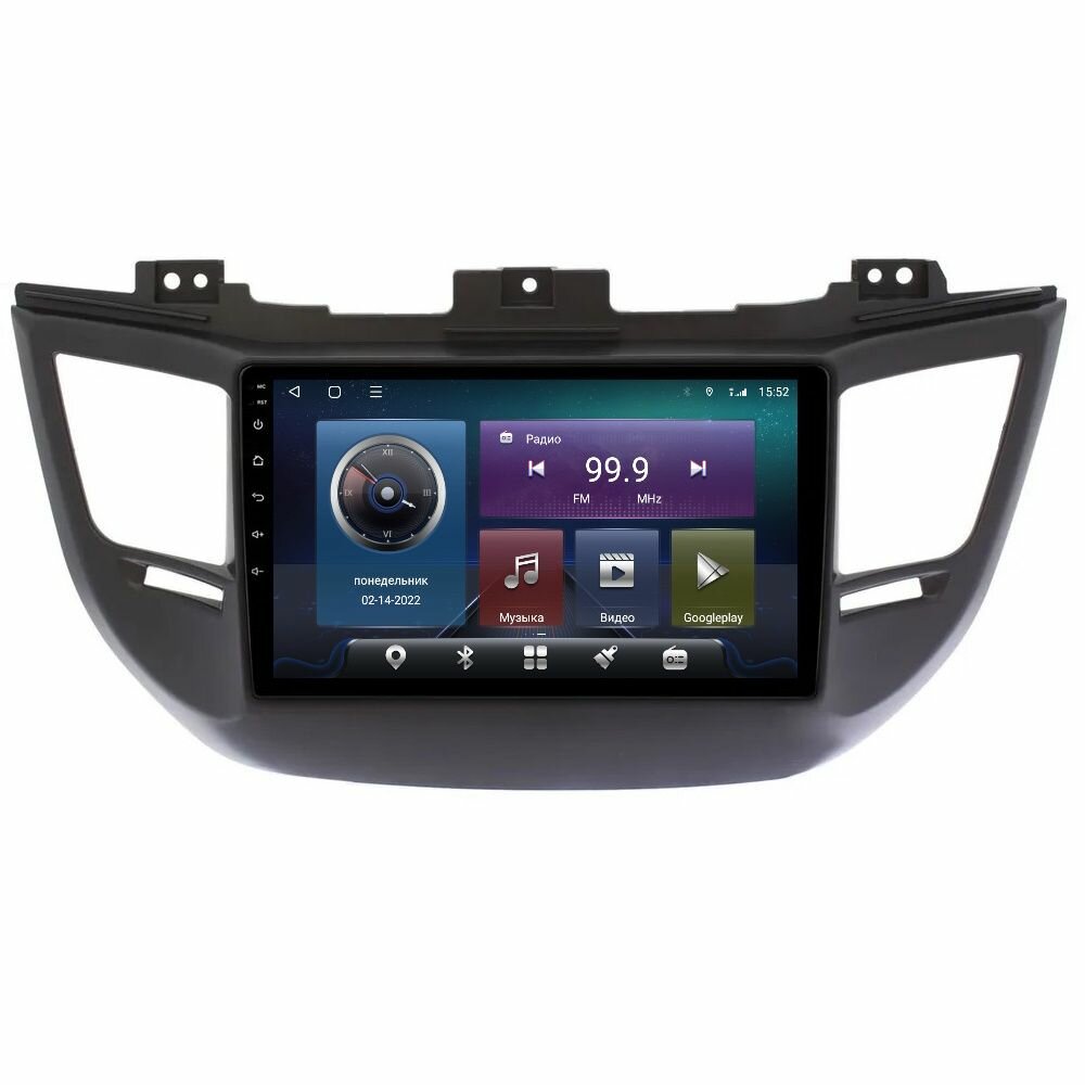 Магнитола CRS-300 Hyundai Tucson 3 2015-2018 с Android 14, Процессор 8 ядер, Память 6+128Gb, Carplay, DSP, 4G(Sim)
