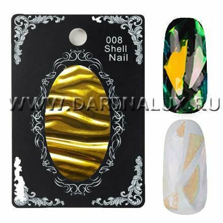 Jessnail Пленка для маникюра Битое стекло 003, золото