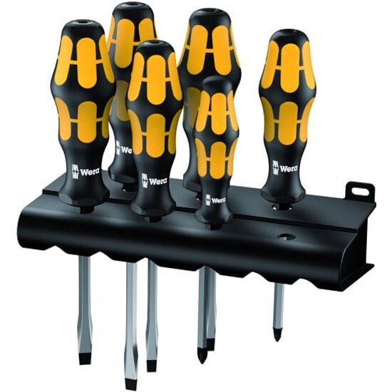 Набор отвёрток силовых Wera WE-018283, с подставкой, 6 предметов