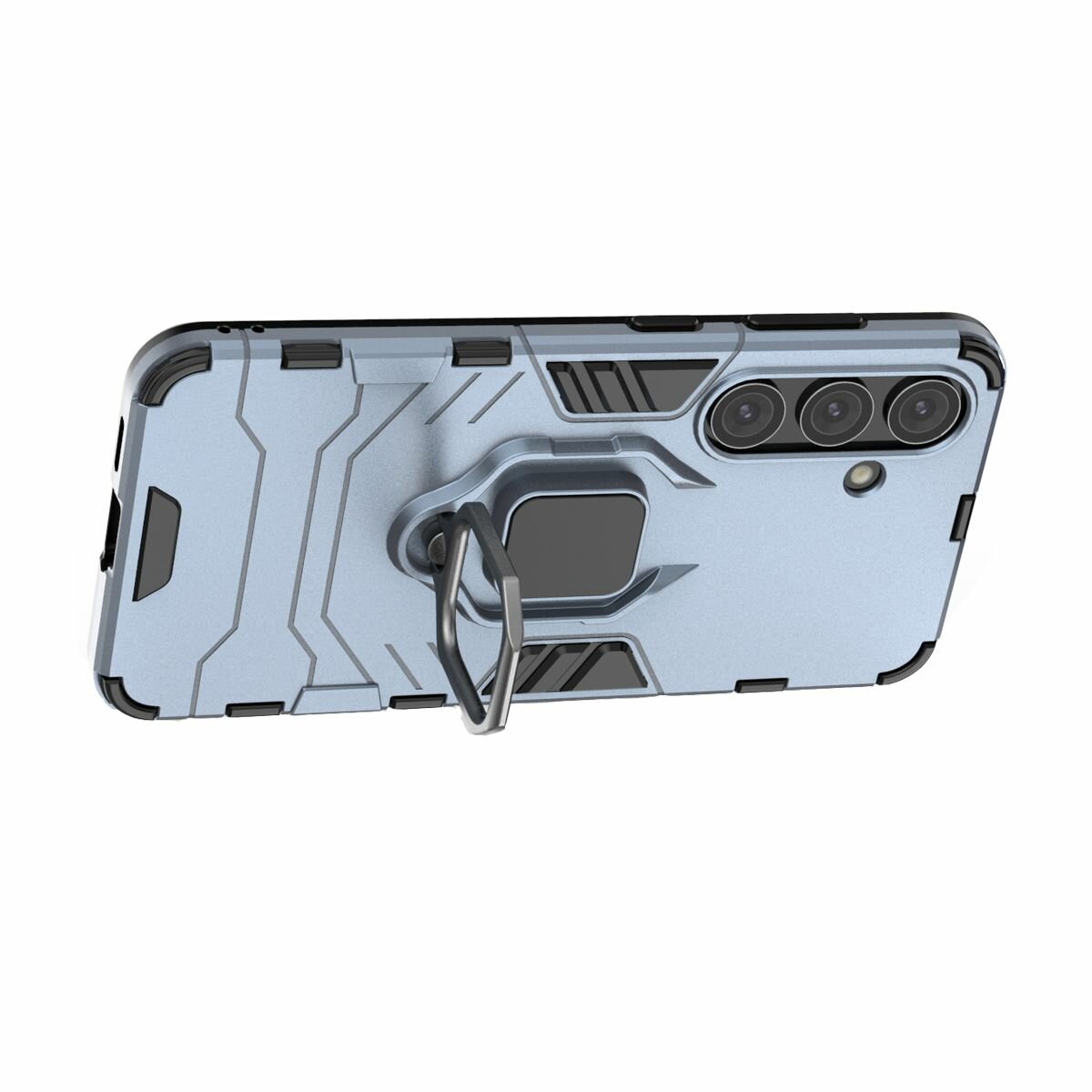 Противоударный чехол с кольцом Panther Case для Samsung Galaxy S24+ (синий)