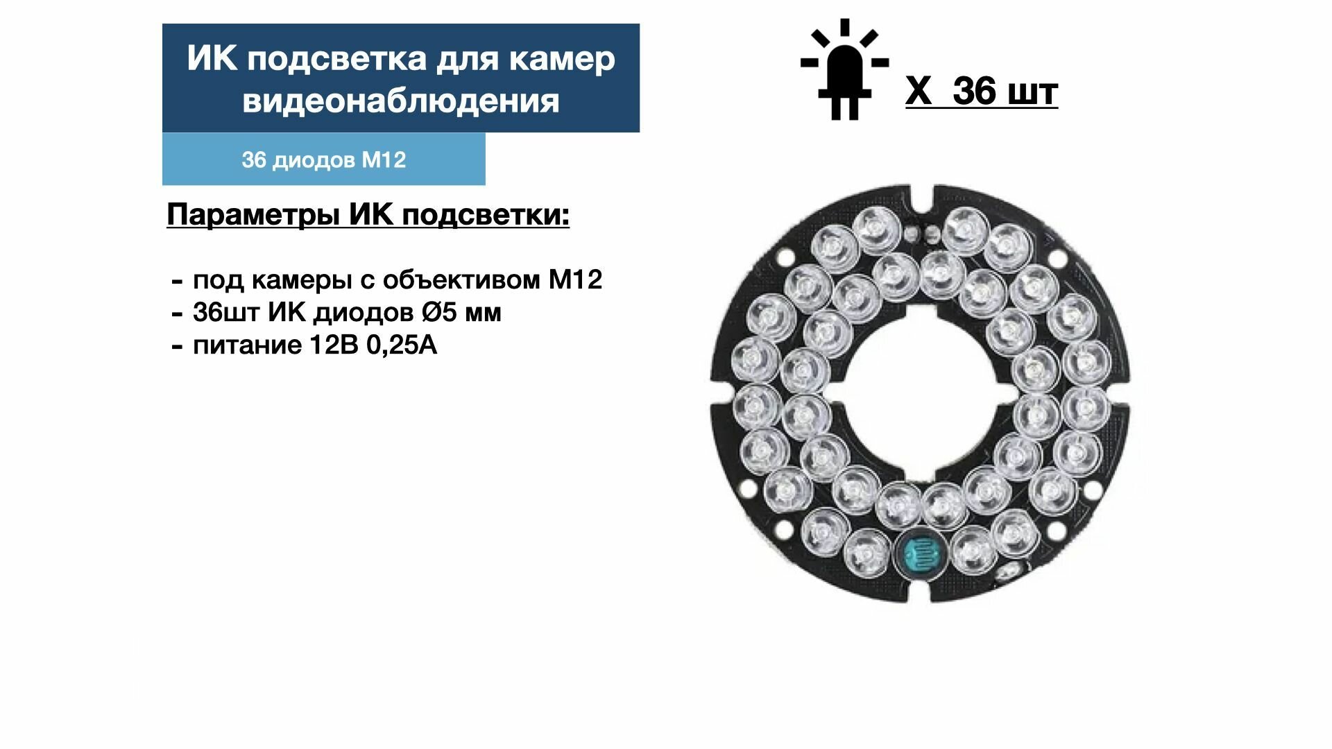 ИК подсветка для камеры видеонаблюдения