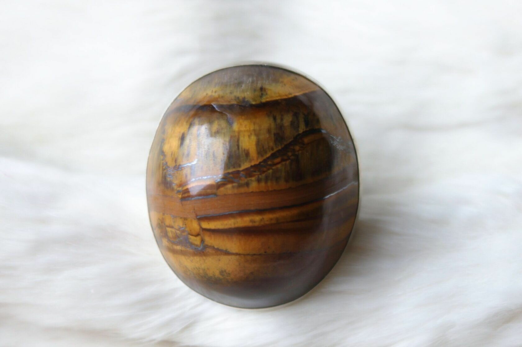 Кольцо, тигровый глаз