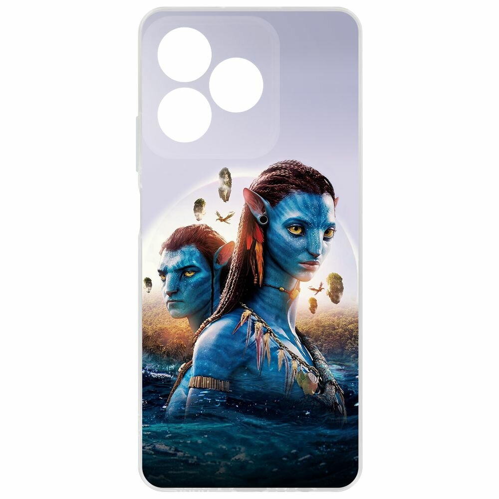Чехол-накладка Krutoff Clear Case Аватар - Джейк и Нейтири для Realme Note 50